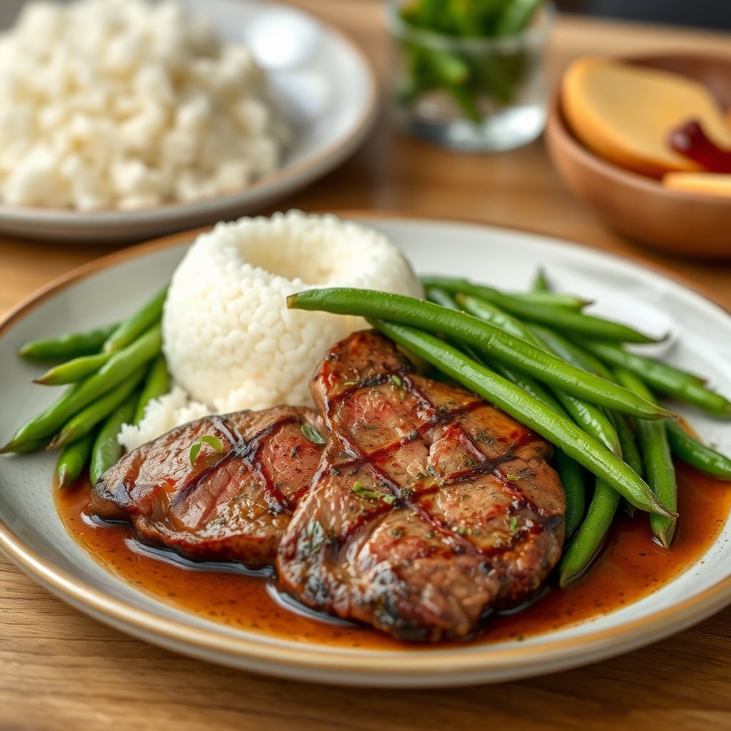 Garlic-Herb Lean Steak with Green Beans - OttoChef AI | Discover ...