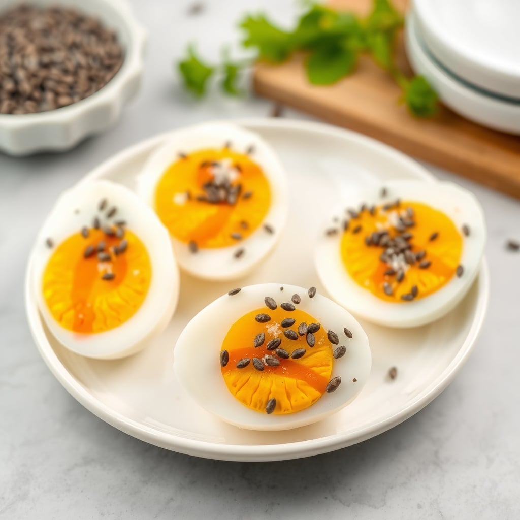 Pre-Packaged Hard-Boiled Eggs with Chia Seeds - OttoChef AI | Discover ...