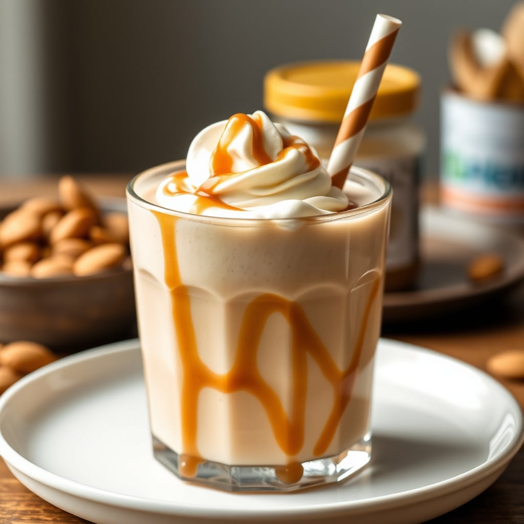 Salted Caramel Protein Shake with Creamy Almond Butter - OttoChef AI ...
